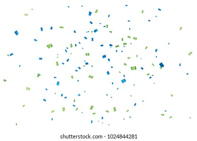 Colorful Blue Green Tiny Confetti Falling Stock Vector (Royalty Free ...