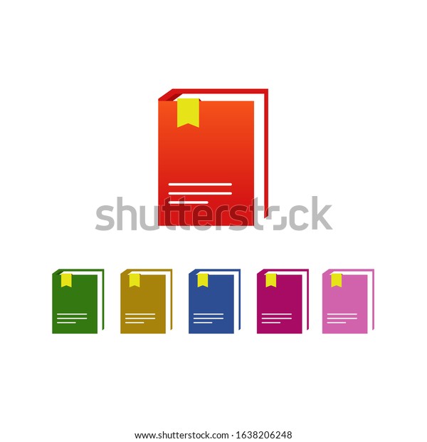 Colorful Book Icon Logo Pack Stock Vector (Royalty Free) 1638206248 ...