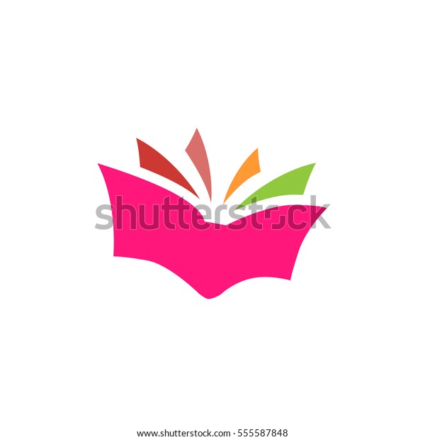 Colorful Book Logo Stock Vector (Royalty Free) 555587848 | Shutterstock
