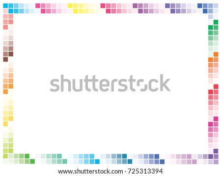 Colorful Border Consists Small Squares Various Stock Vector (Royalty ...