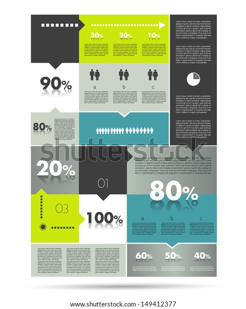 Colorful Box Diagram Infographics Module Chart: เวกเตอร์สต็อก (ปลอดค่า ...