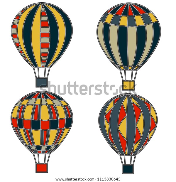 Colorful Bright Balloons Vector Graphics Stock Vector (Royalty Free ...