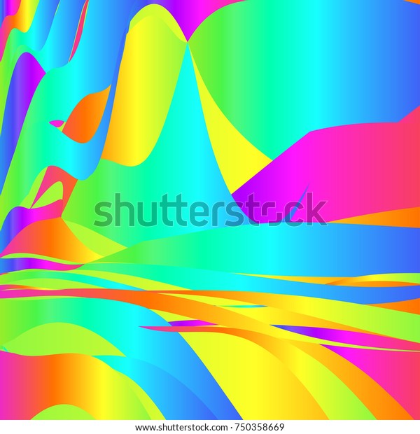 Colorful Bright Chaotic Abstract Backgrounds Gradients Stock Vector ...