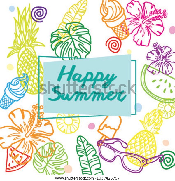 Colorful Bright Fun Summer Background Stock Vector (Royalty Free ...