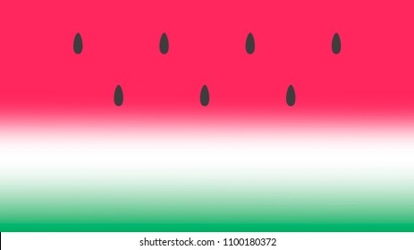 Watercolor Red Watermelon Slice Summer Digital Stock Illustration ...