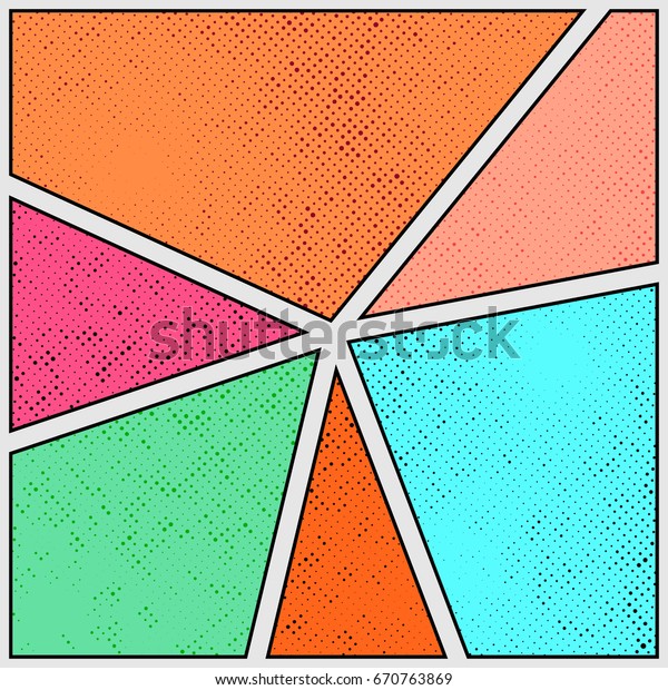 Colorful Bright Old Style Comic Strip Stock Vector (Royalty Free ...