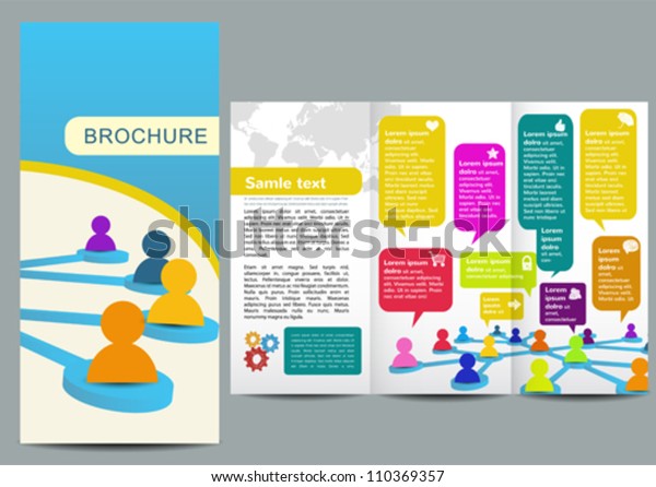 Colorful Brochure Stock Vector (Royalty Free) 110369357 | Shutterstock
