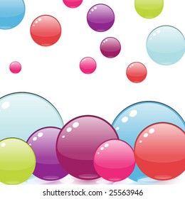 Colorful Bubbles Series Design Bouncing Stock Vector (Royalty Free ...