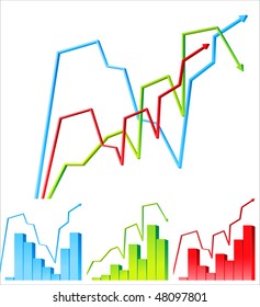 Colorful Business Graph Stock Vector (Royalty Free) 48097801 | Shutterstock