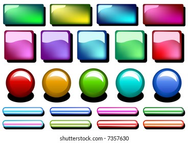 Colorful Buttons Stock Vector (Royalty Free) 7357630 | Shutterstock