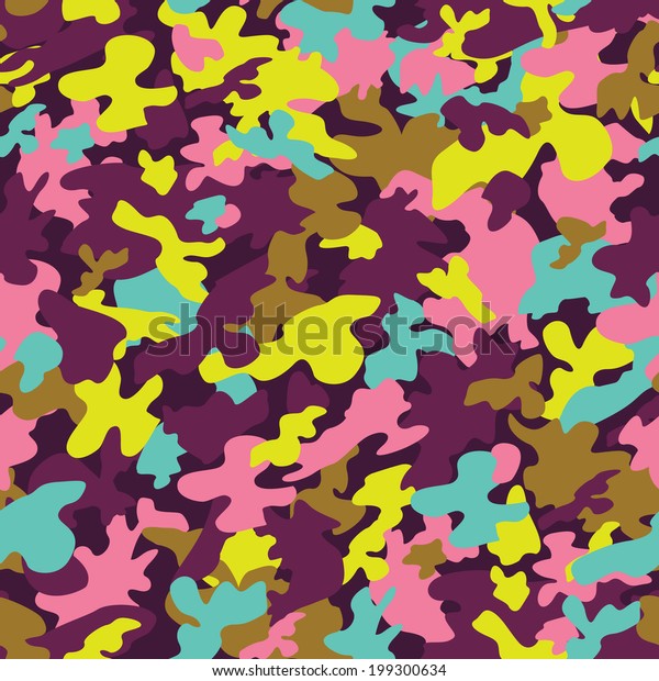 Colorful Camouflage Seamless Patterns Original Vector : image ...