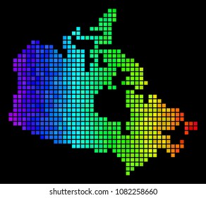 Colorful Canada Map Vector Territorial Plan Stock Vector (Royalty Free ...