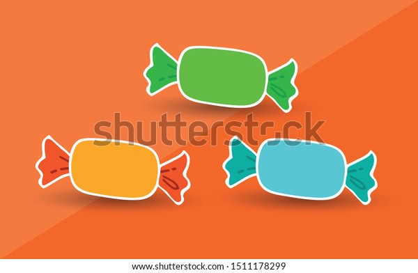 Colorful Candy Icon Vector Candy Icon Stock Vector (Royalty Free ...