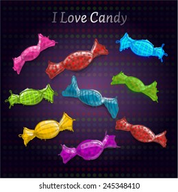 Colorful Candy Vector Illustration Stock Vector (Royalty Free ...