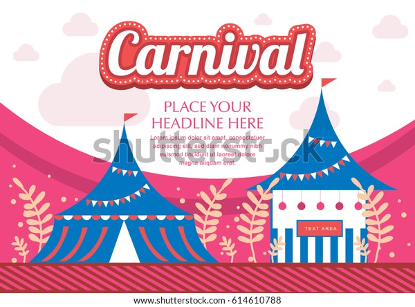 Colorful Carnival Theme Poster Design Stock Vector (Royalty Free) 614610788