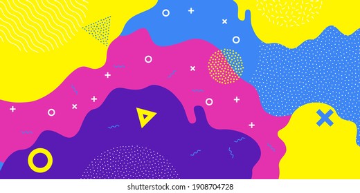 Colorful Cartoon Color Splash Background Childish Stock Vector (Royalty ...
