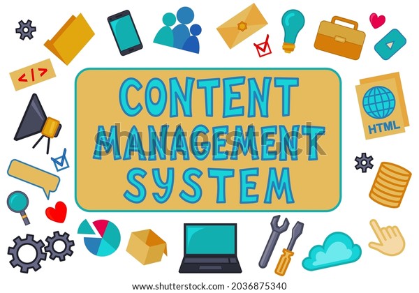 Colorful Cartoon Control Management System Infographic Stock Vector ...