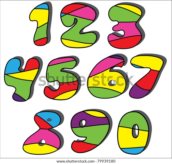 Colorful Cartoon Numbers Set Stock Vector (Royalty Free) 79939180 ...