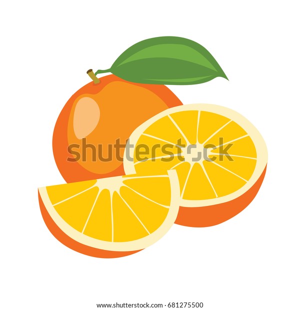 Colorful Cartoon Orange Icon Vector Illustration Stock Vector (Royalty ...