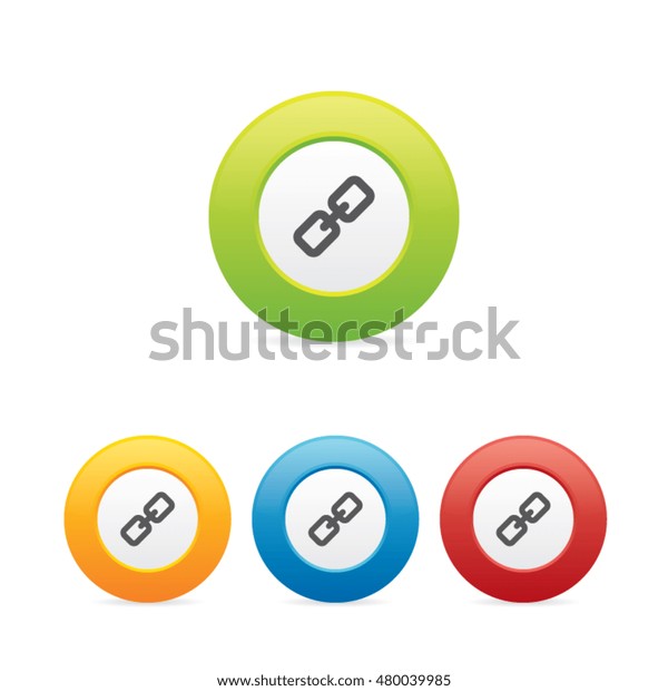 Colorful Chain Link Icons Stock Vector (Royalty Free) 480039985