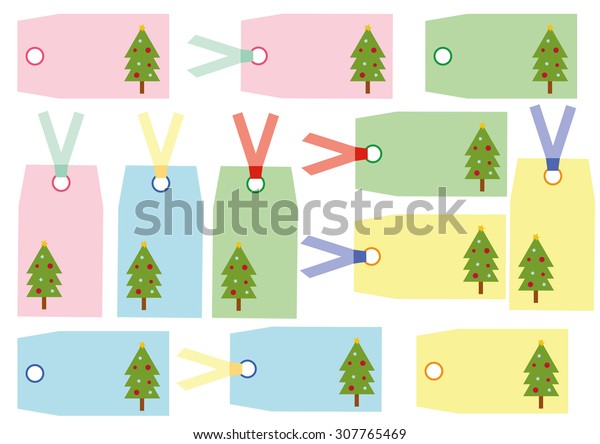 Colorful Christmas Tags Set Vector Stock Vector (Royalty Free ...