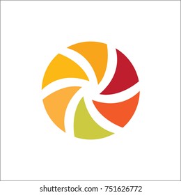 Colorful Circle Logo Design Vector Template Stock Vector (Royalty Free ...
