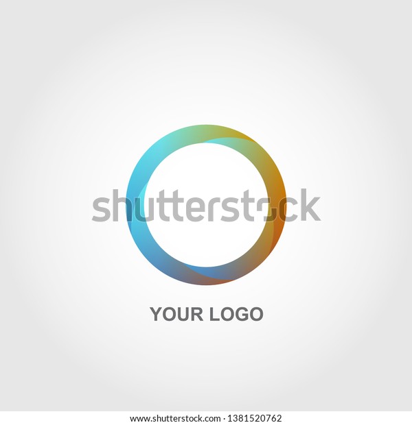 Colorful Circle Logo Gradation Color Template Stock Vector (Royalty ...
