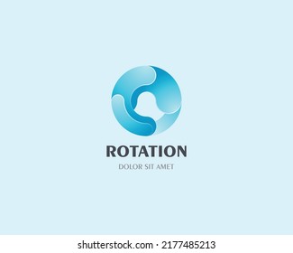 Colorful Circle Rotation Logo Gradient Stock Vector (Royalty Free ...