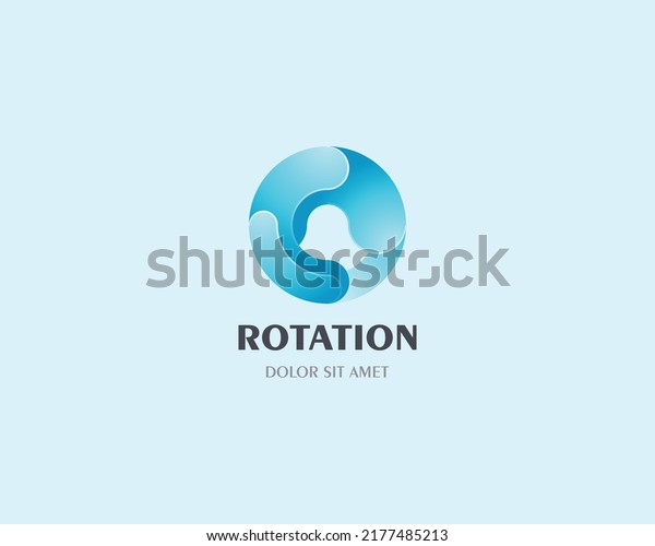 Colorful Circle Rotation Logo Gradient Stock Vector (Royalty Free ...