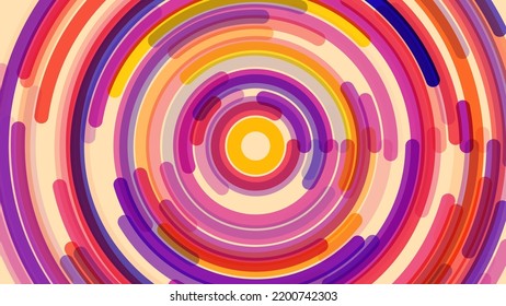 Colorful Circle Vintage Background Circular Lines Stock Vector (Royalty ...