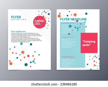 Colorful Circular Link Flyer Template Vector Stock Vector (Royalty Free ...