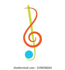 Colorful Clef Isolated On White Vector Stock Vector (Royalty Free ...