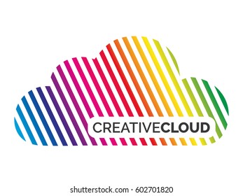 Colorful Cloud Logo Design Stock Vector (Royalty Free) 602701820 ...