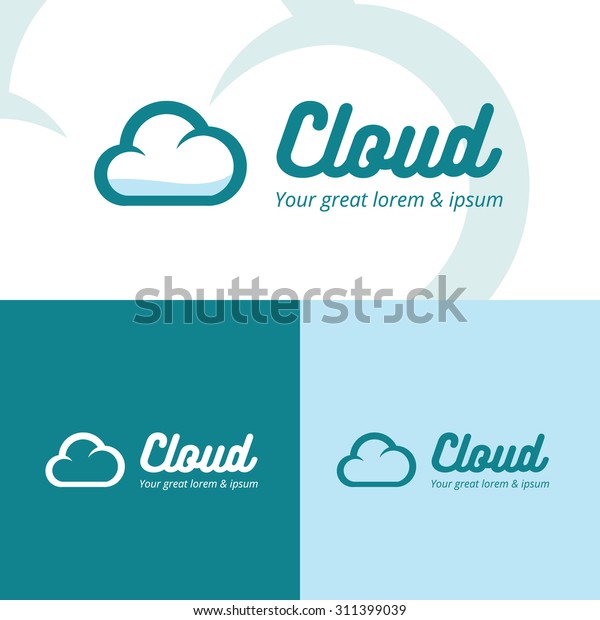 Colorful Cloud Logo Design Full One Stock Vector (Royalty Free ...