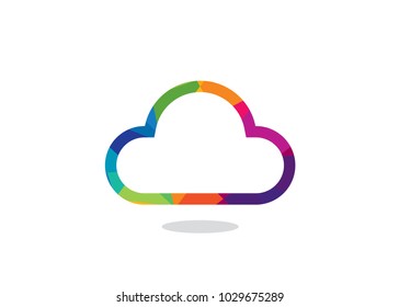 Colorful Cloud Logo Design Template Element Stock Vector (Royalty Free ...