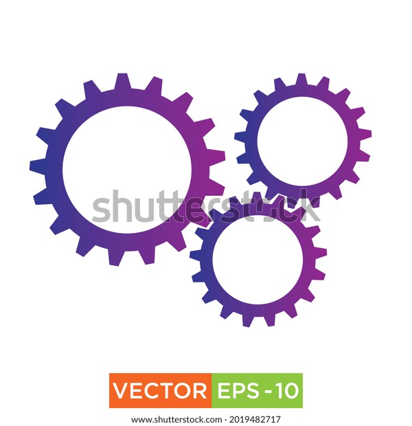Colorful Cog Icon Vector Eps10 Stock Vector (Royalty Free) 2019482717 ...