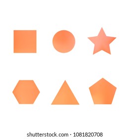 2dimensional Shapes Vector Set Isolated On Stock Vector (Royalty Free ...