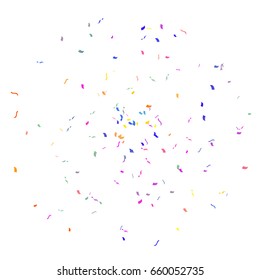 Colorful Confetti Falling On White Background Stock Vector (Royalty ...
