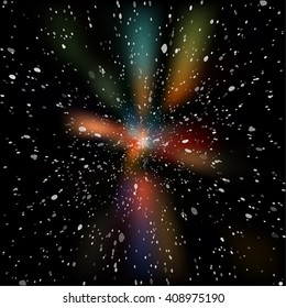 Colorful Cosmic Background Light Shining Stars Stock Vector (Royalty ...