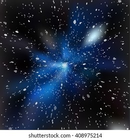 Colorful Cosmic Background Light Shining Stars Stock Vector (Royalty ...
