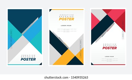 Colorful Creative Branding Posters Template Stock Vector (Royalty Free ...