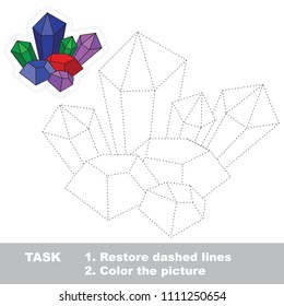 Colorful Crystal Dot Dot Educational Game Stock Vector (Royalty Free ...