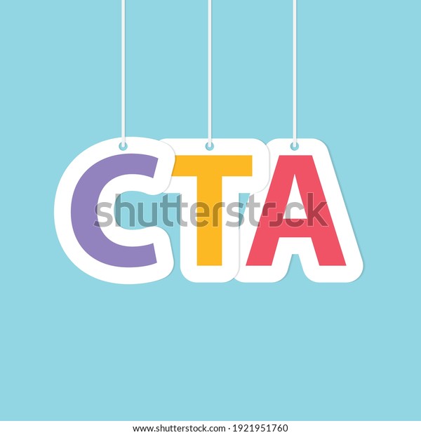 Colorful Cta Call Action Acronym Made Stock Vector (Royalty Free ...