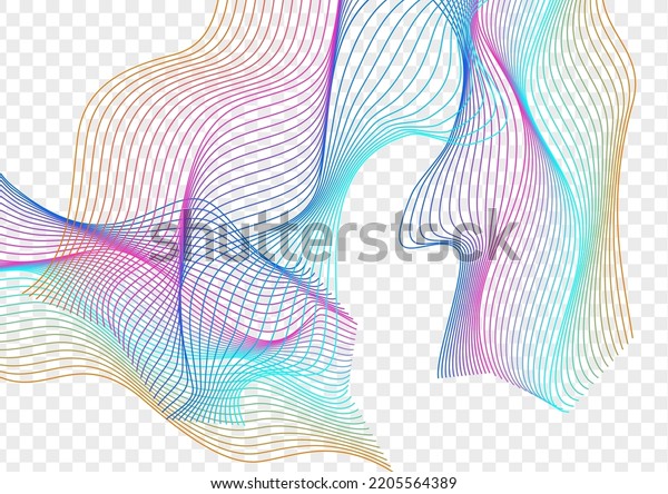 Colorful Curve Background Transparent Vector Surface Stock Vector ...