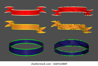 82 Tattered ribbon Stock Vectors, Images & Vector Art | Shutterstock