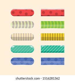 Colorful Cute Game Button Set Stock Vector (Royalty Free) 1516281362