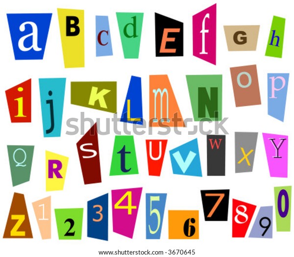 Colorful Cutouts Magazines Diverse Vector Illustration Stock Vector ...
