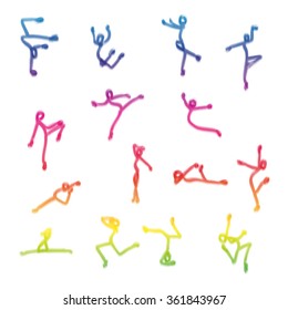 Dance Poses Set 1 Simple Polygon 库存矢量图（免版税）389165140 | Shutterstock