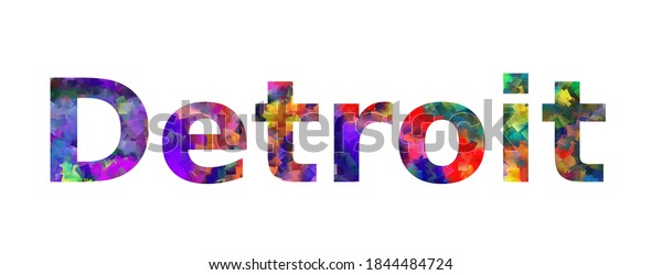 Colorful Detroit Text Vector Design Stock Vector (Royalty Free ...