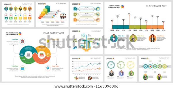 Colorful Diagrams Set Presentation Slide Templates Stock Vector ...